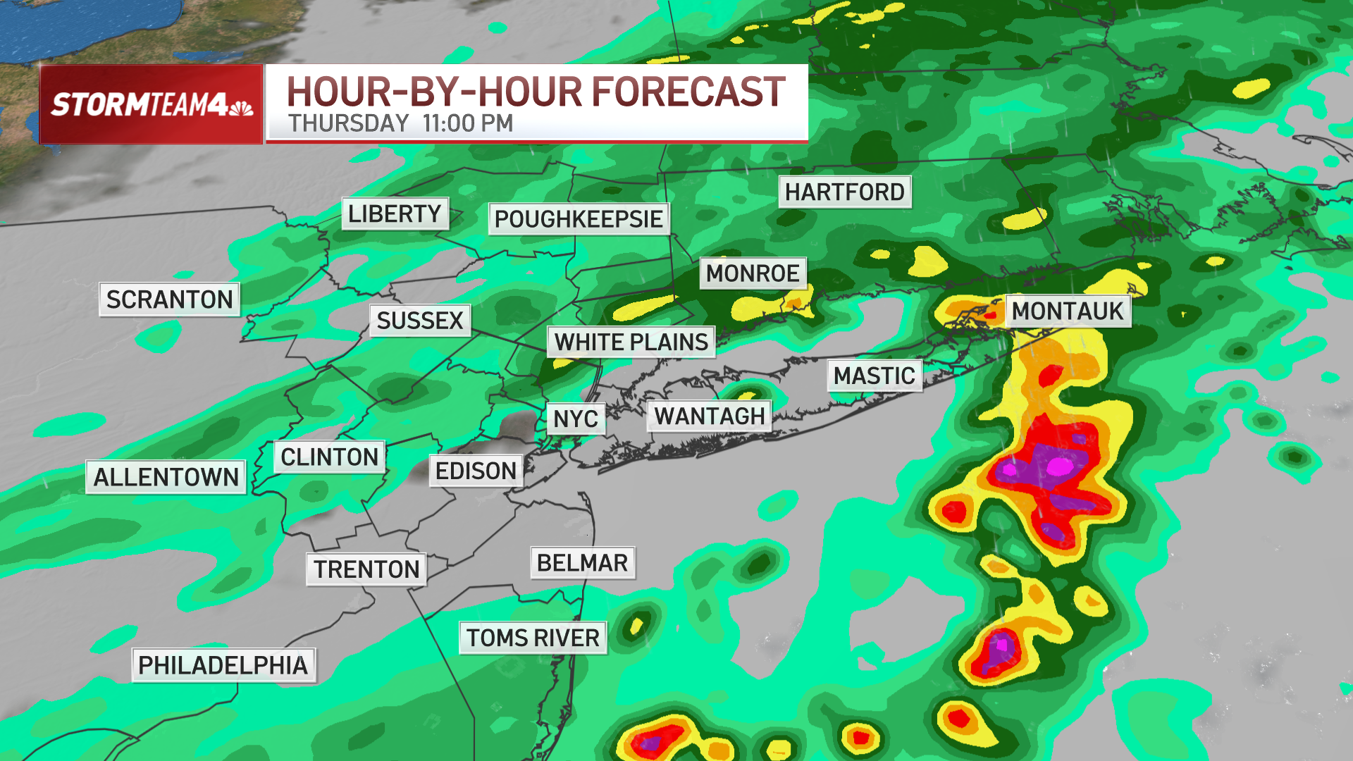 Flood watch: NYC, NJ expect storms. See hourly weather radar – NBC New York
