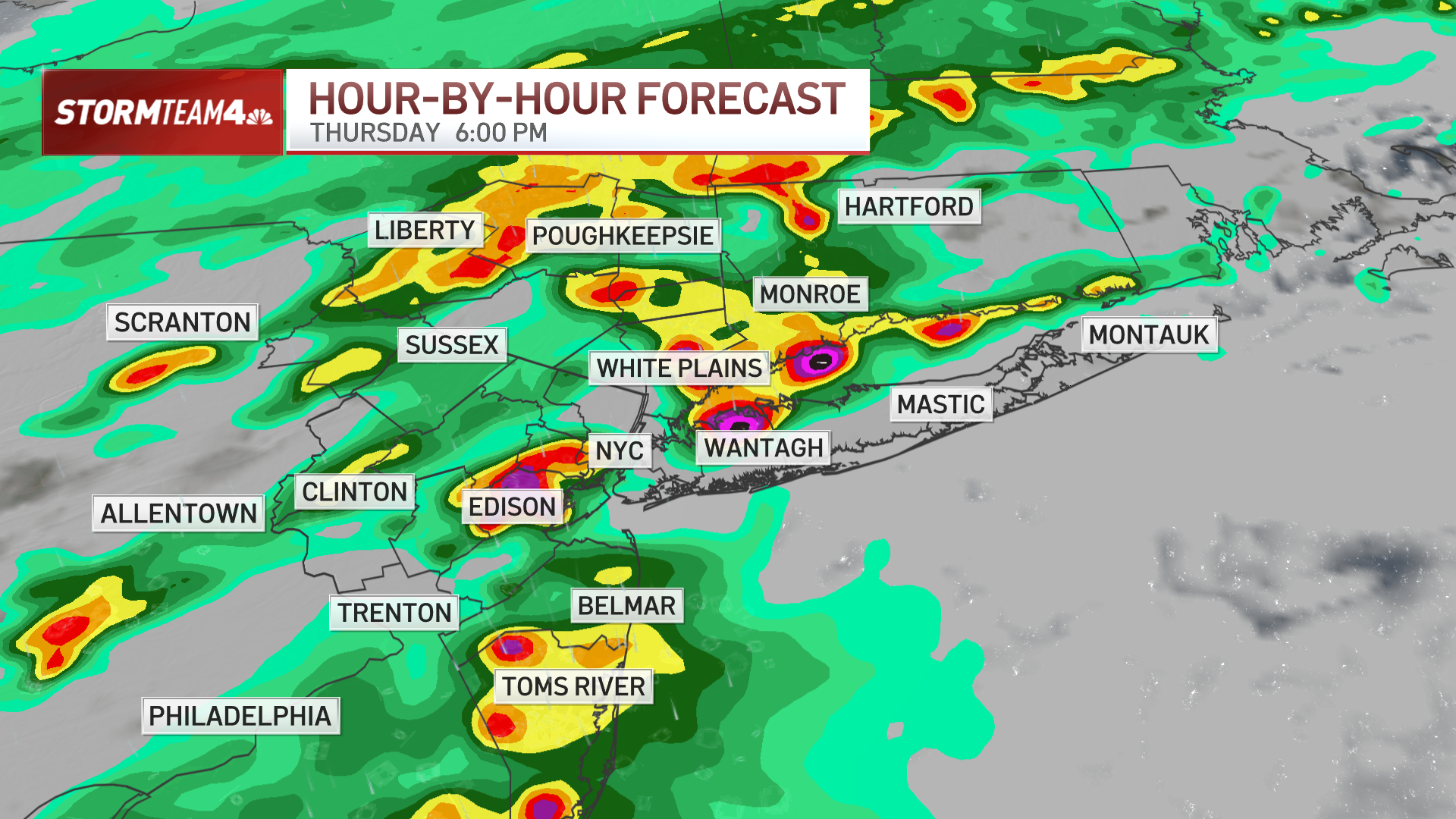 Flood watch: NYC, NJ expect storms. See hourly weather radar – NBC New York