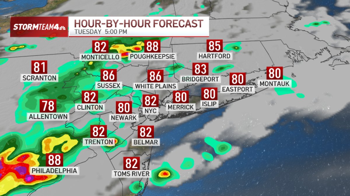 Weather radar: Hour-by-hour forecast as storms threaten NJ – NBC New York