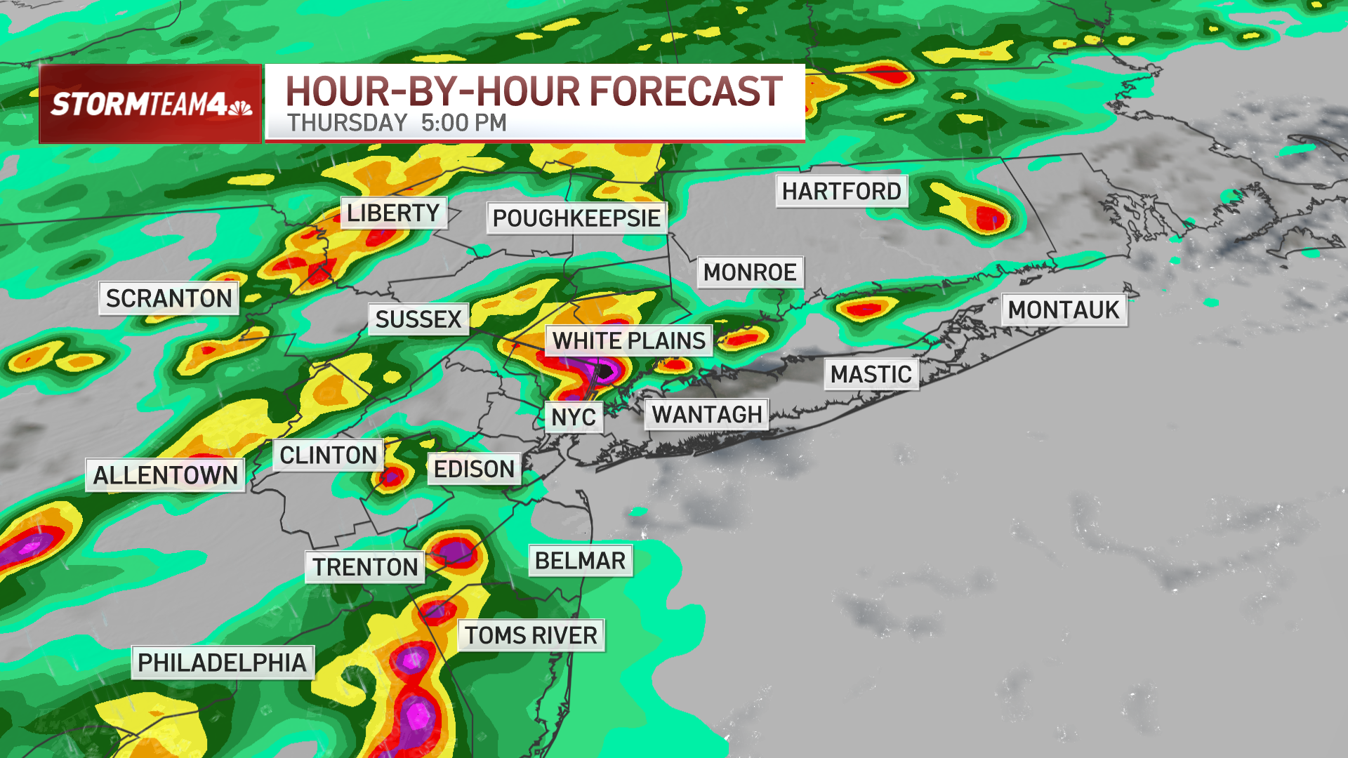 Flood watch: NYC, NJ expect storms. See hourly weather radar – NBC New York
