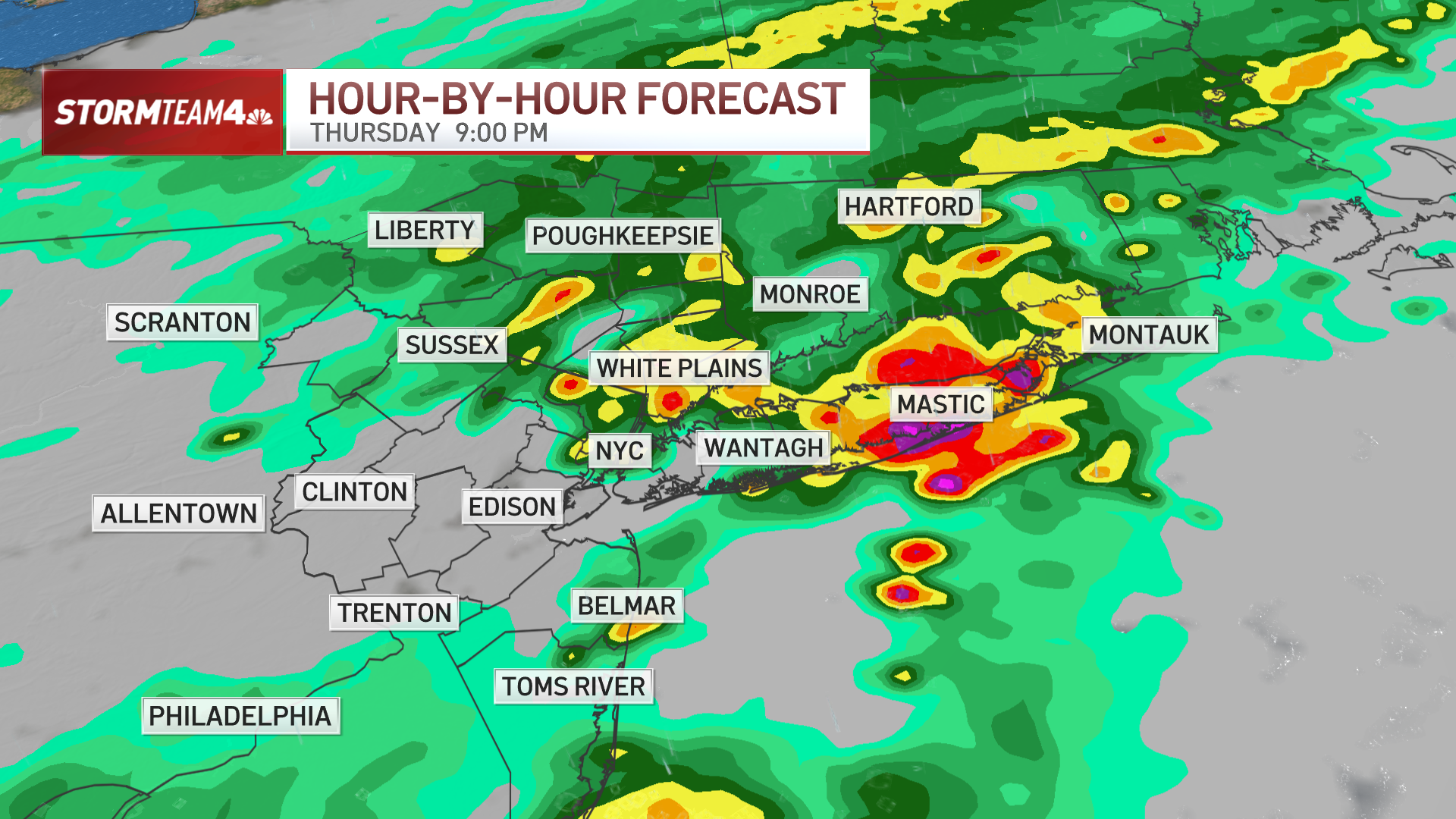 Flood watch: NYC, NJ expect storms. See hourly weather radar – NBC New York