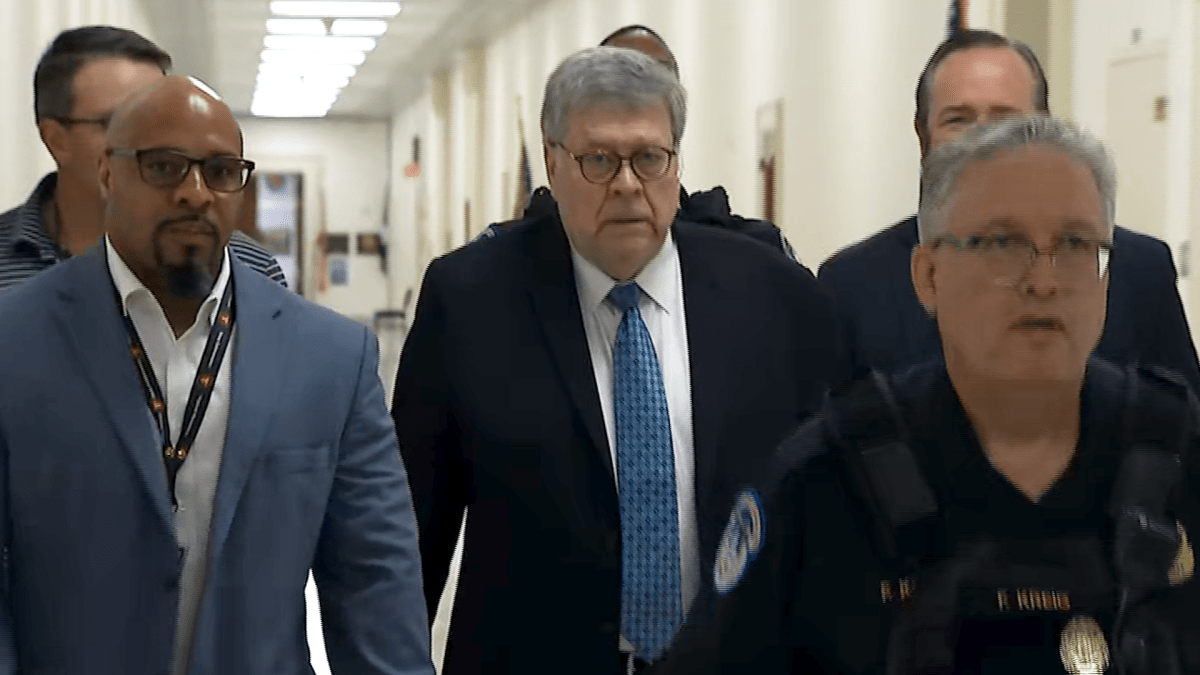 Bill Barr stays mum walking into House deposition over Epstein ...