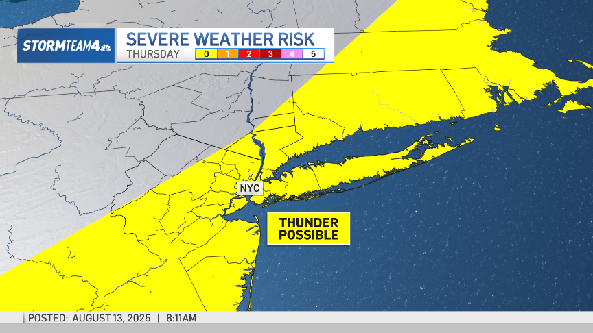 Weather in NY, NJ likely to turn stormy later, forecast says – NBC New York