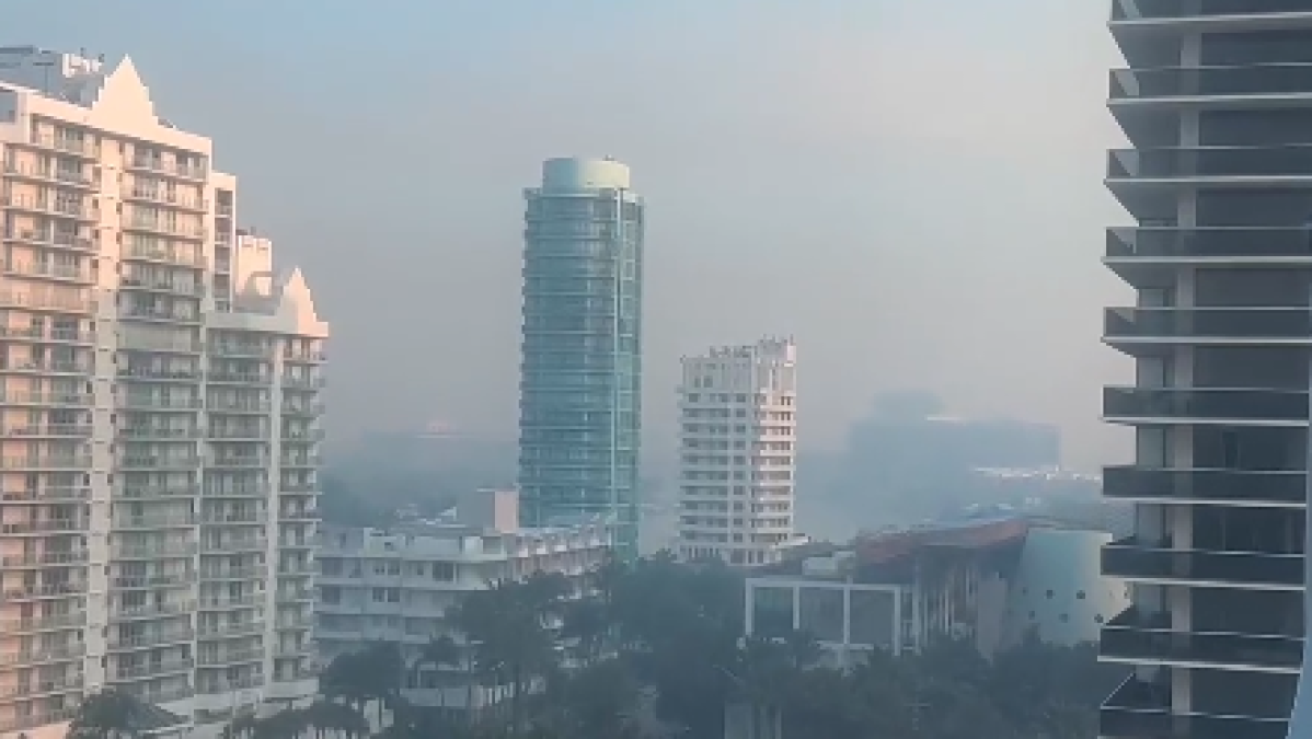 Smoke in Miami today caused by Everglades fire – NBC New York