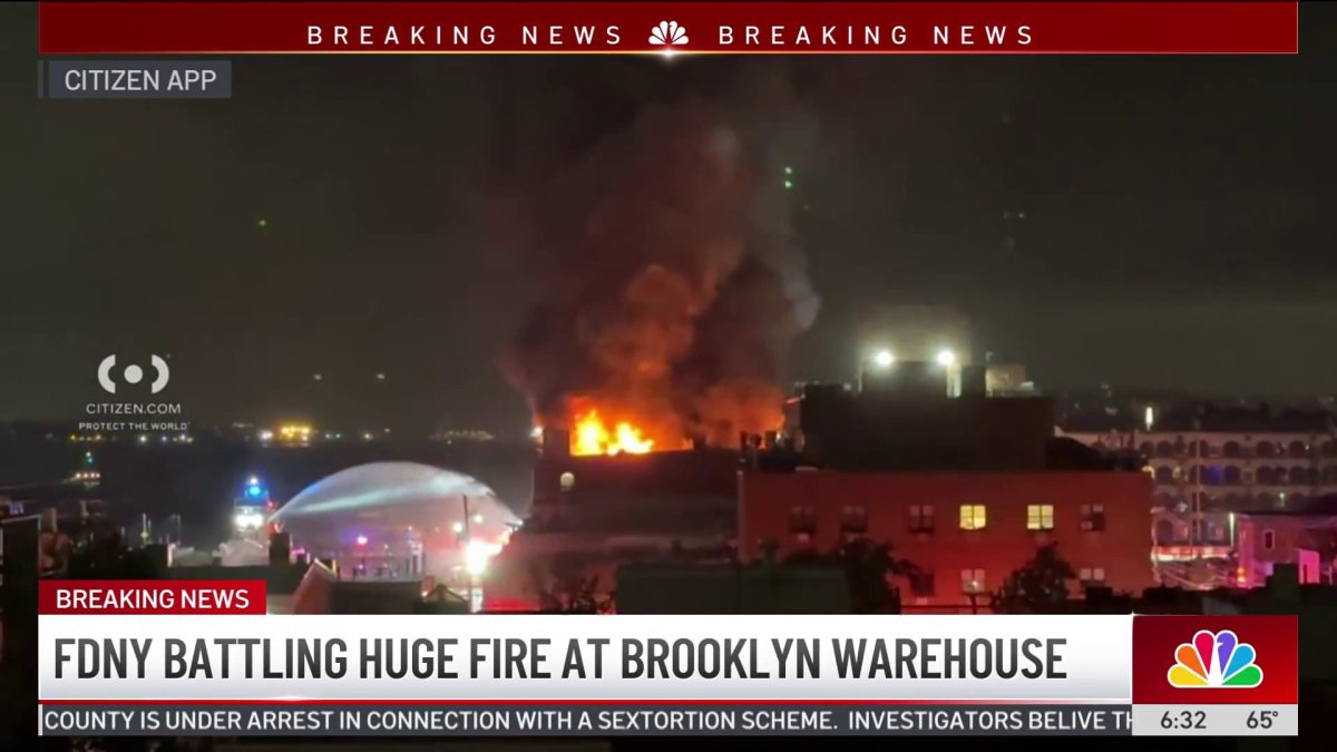 FDNY battles huge fire at Brooklyn warehouse – NBC New York