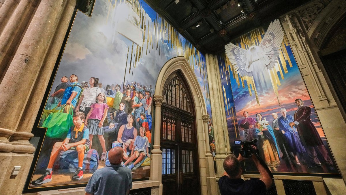 St. Patrick’s Cathedral unveils massive mural honoring NYC immigrants ...