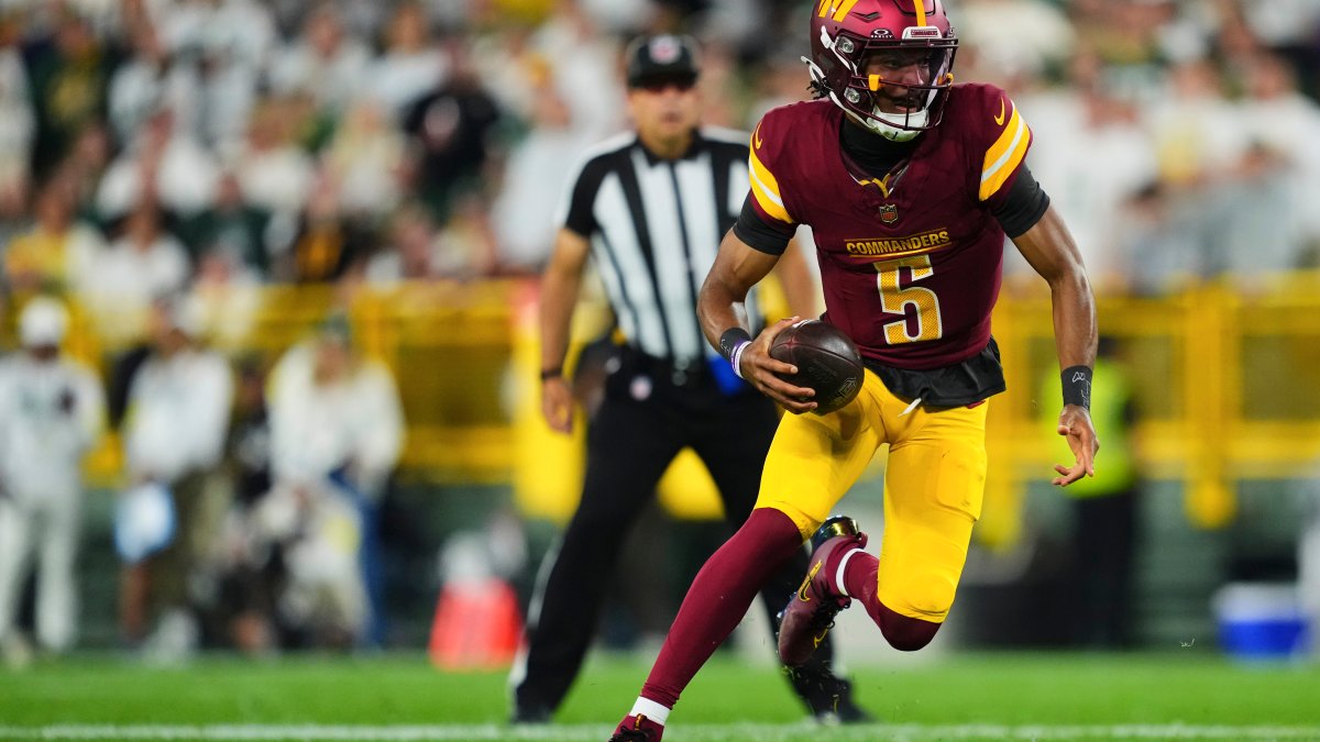 Commanders star Jayden Daniels day-to-day with knee injury – NBC New York