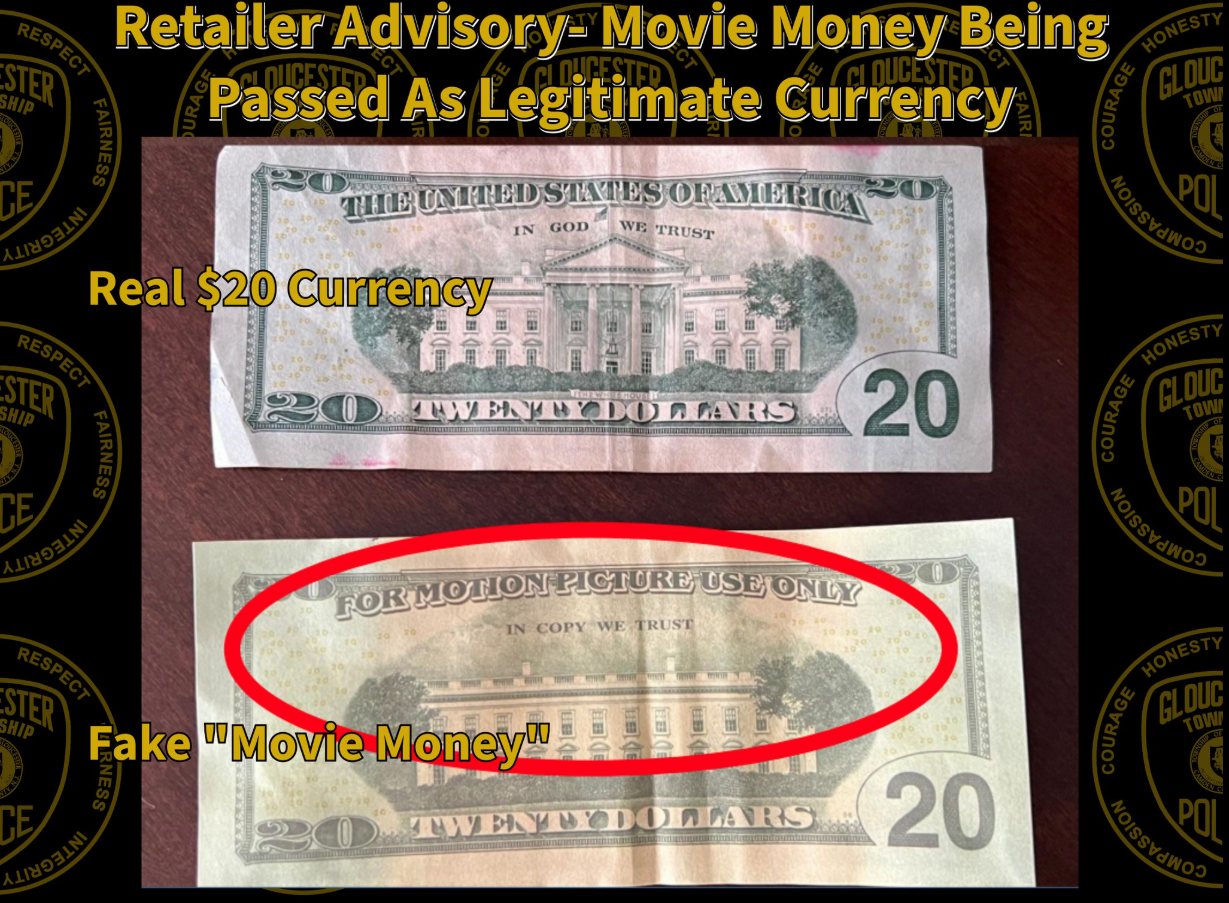 NJ police warn retailers of fake ‘movie’ money scam – NBC New York
