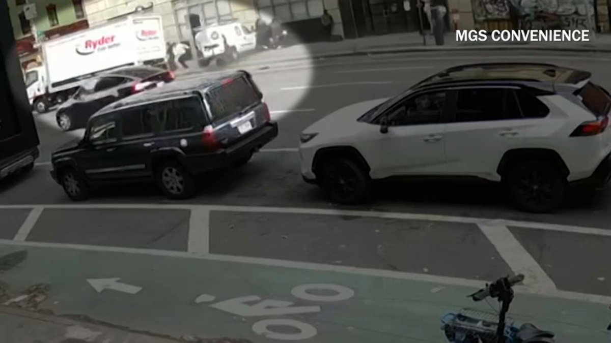 10 hurt after box truck hits van, sending it onto NYC sidewalk – NBC ...