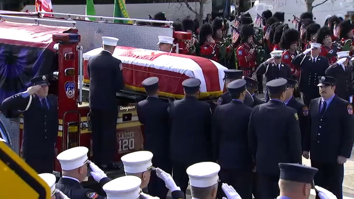 Family, colleagues attend fallen firefighter’s funeral – NBC New York