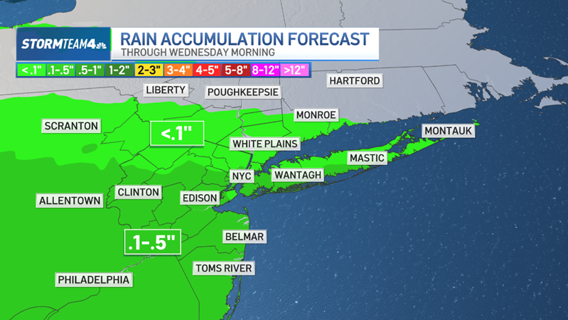 Light snow accumulation possible for parts of NJ, NY overnight; most ...