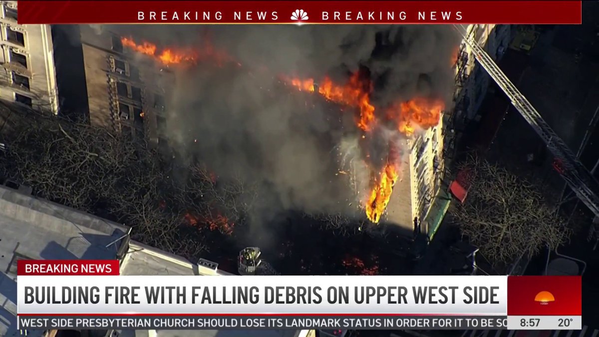 Raging fire tears through Upper West Side building – NBC New York