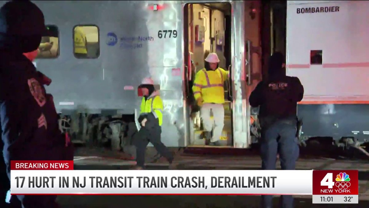 17 hurt in NJ Transit train crash that led to derailment in Montclair ...