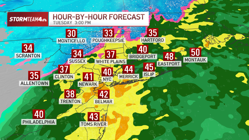 NY weather radar: Track Tuesday snow storm – NBC New York