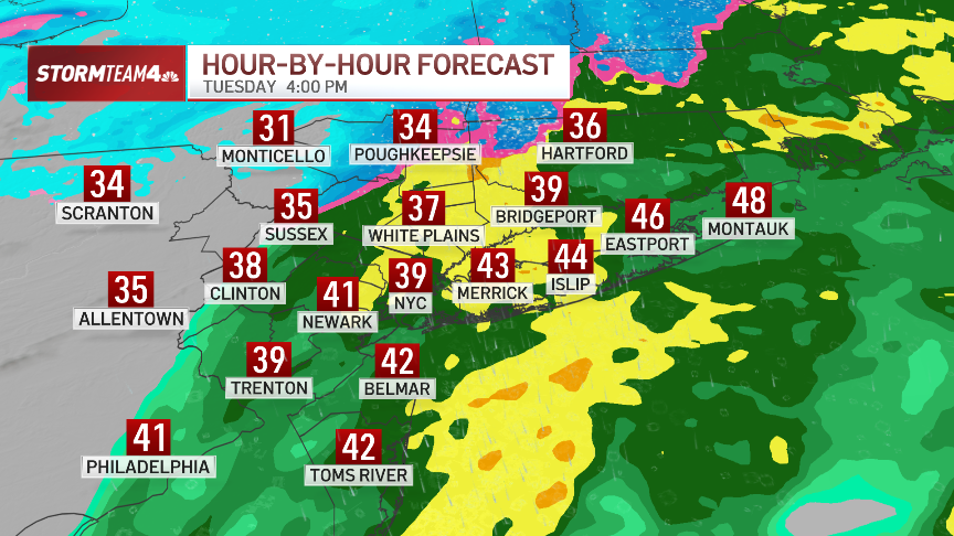 NY weather radar: Track Tuesday snow storm – NBC New York