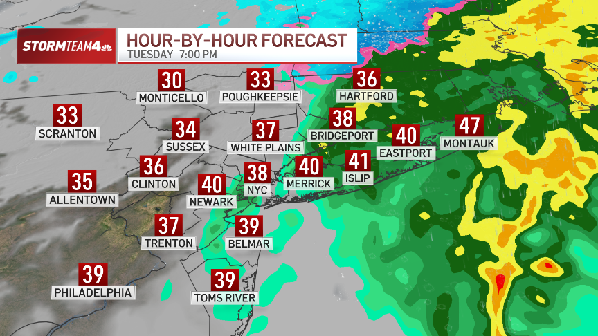 NY weather radar: Track Tuesday snow storm – NBC New York