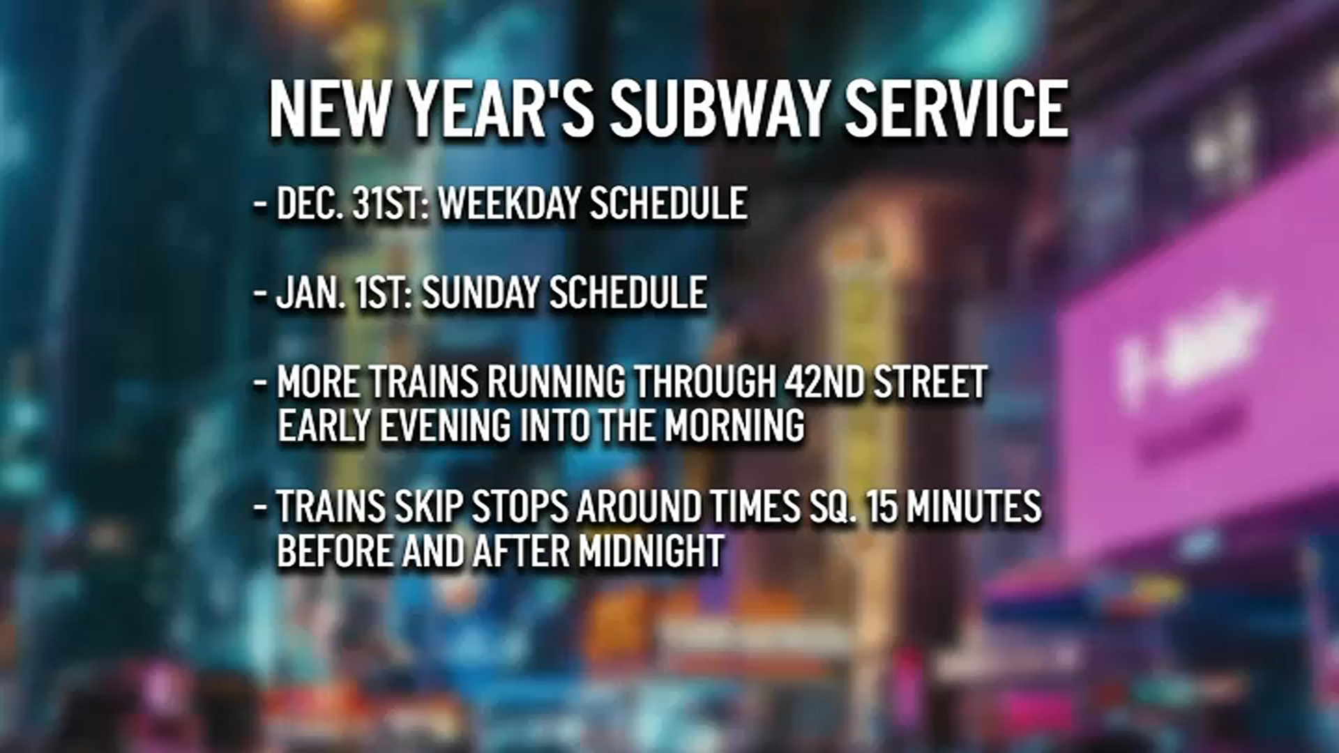 What to know about getting to and from NYC New Year’s Eve fun on mass ...