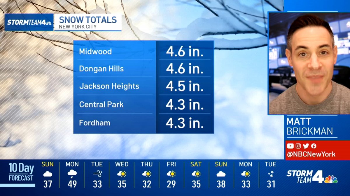 Latest Forecast From Storm Team 4 – NBC New York
