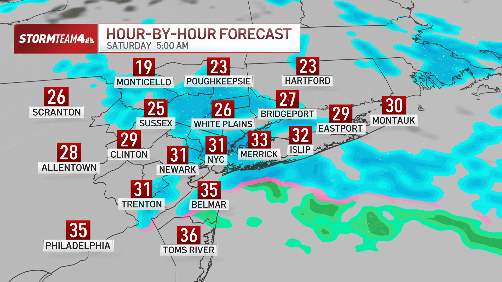How long will the snow keep falling? See hourly radar projections for ...