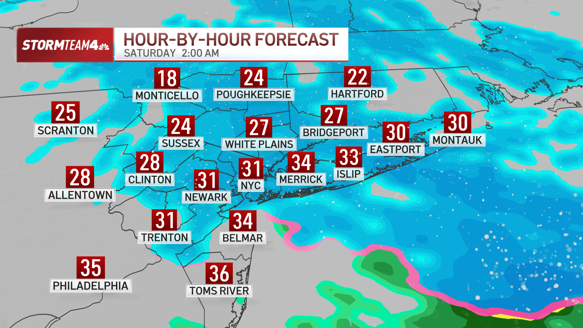 How long will the snow keep falling? See hourly radar projections for ...