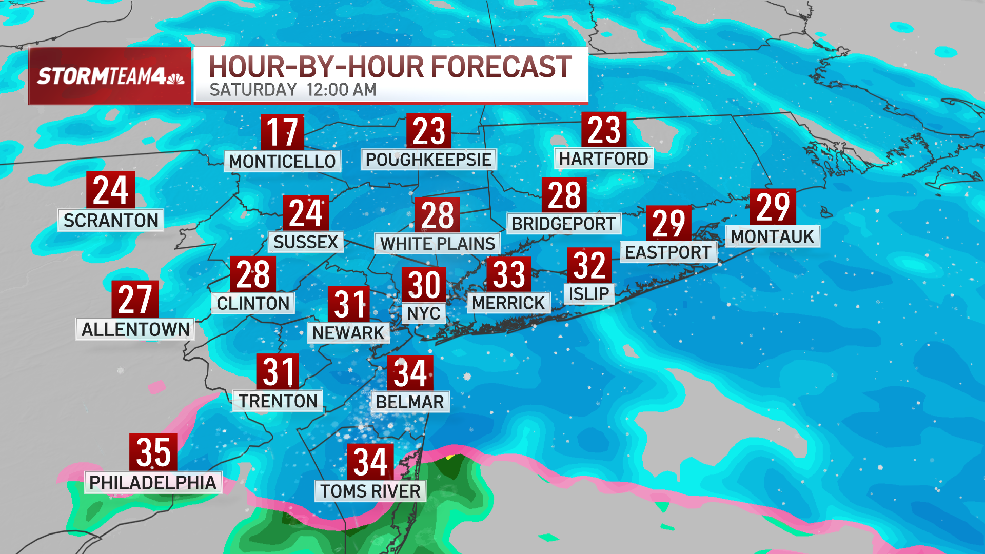 How long will the snow keep falling? See hourly radar projections for ...