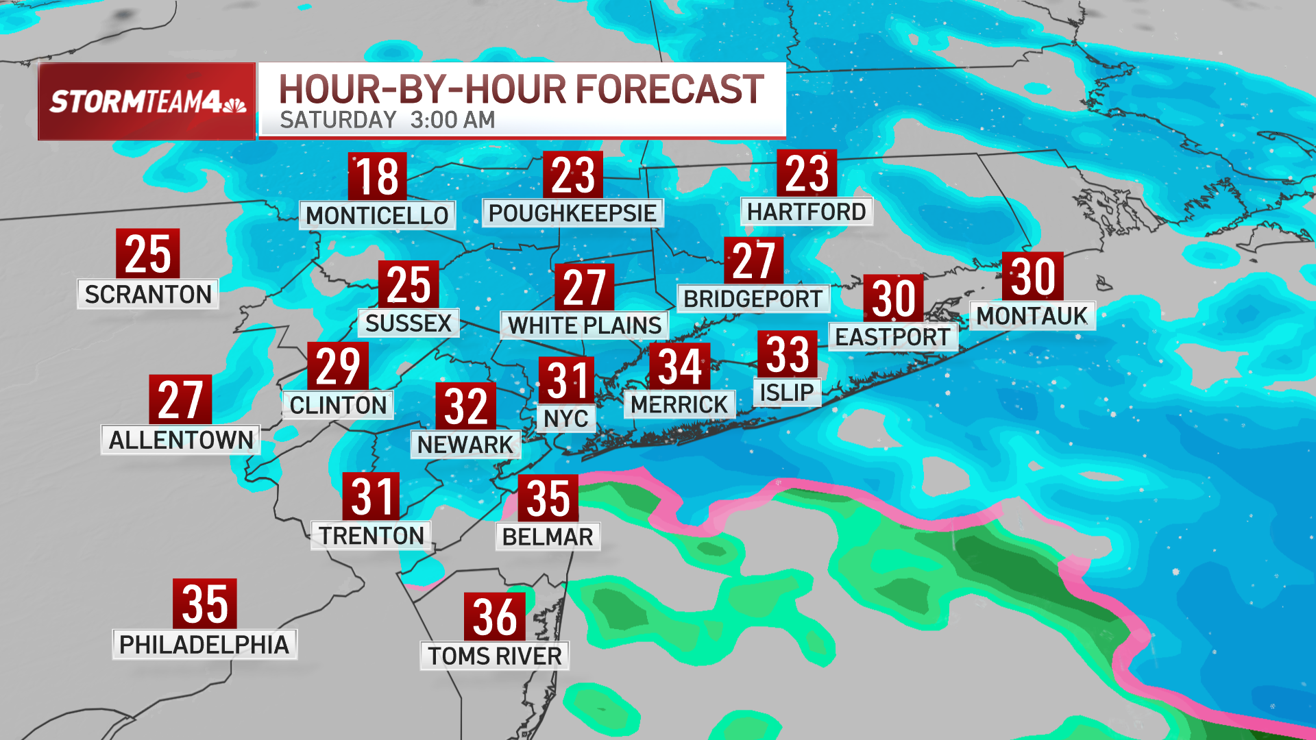 How long will the snow keep falling? See hourly radar projections for ...