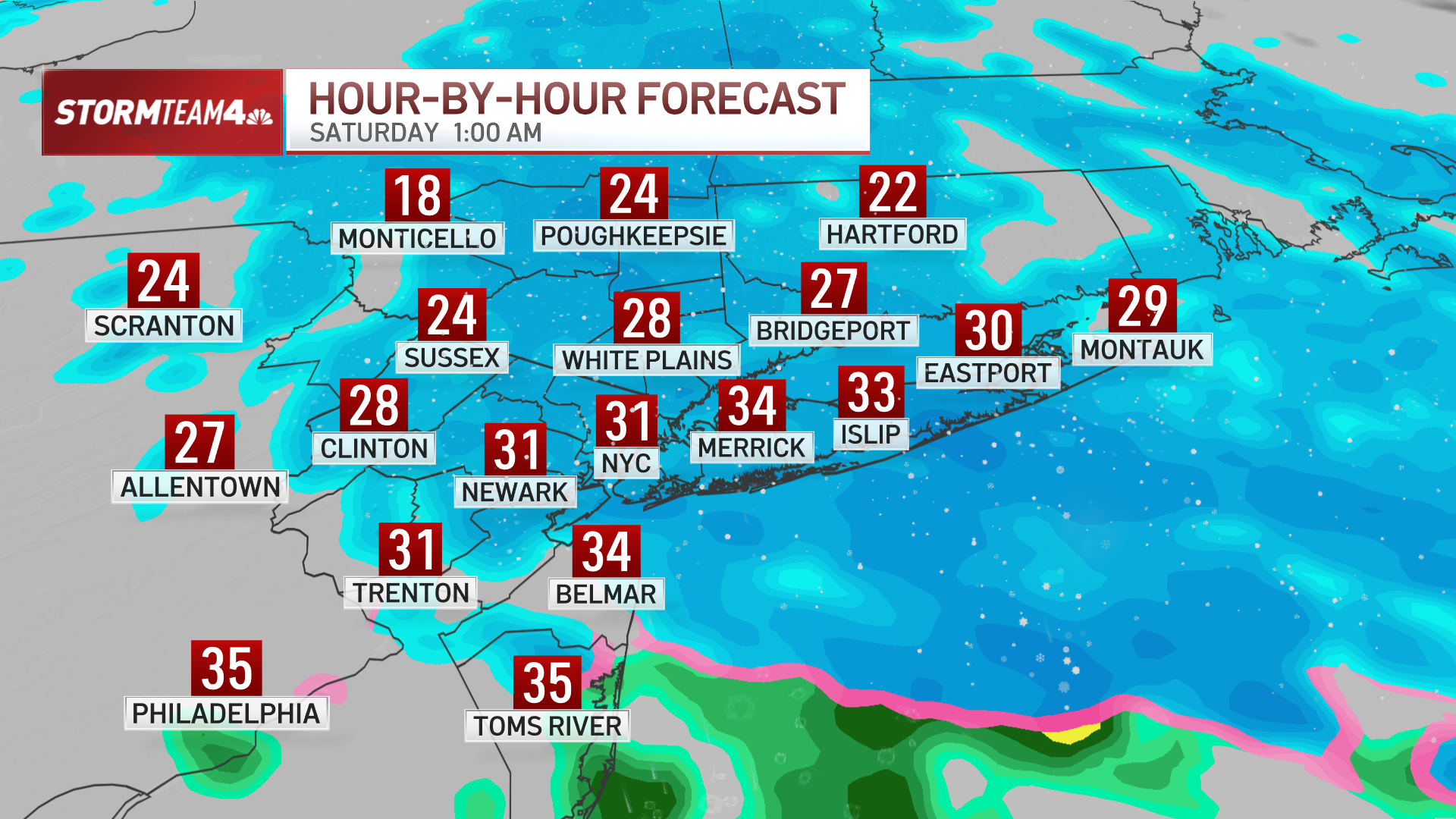 How long will the snow keep falling? See hourly radar projections for ...