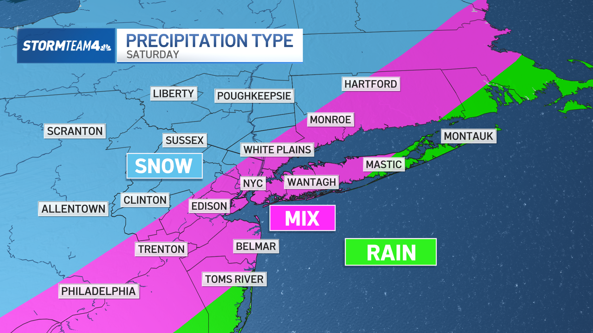 NYC, NJ, CT area weekend forecast – NBC New York