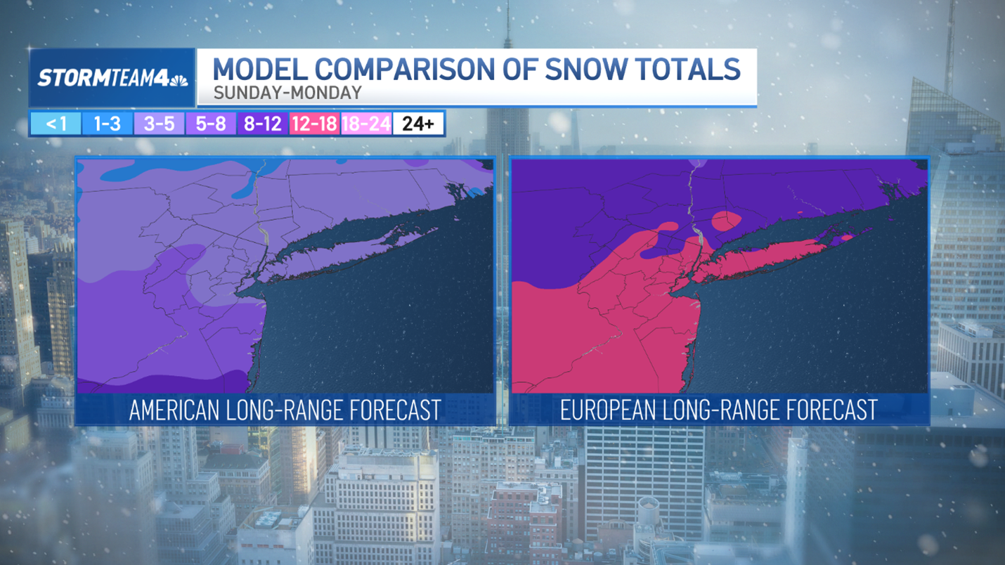 Snow storm forecast for NYC this weekend: How much are we getting – NBC ...