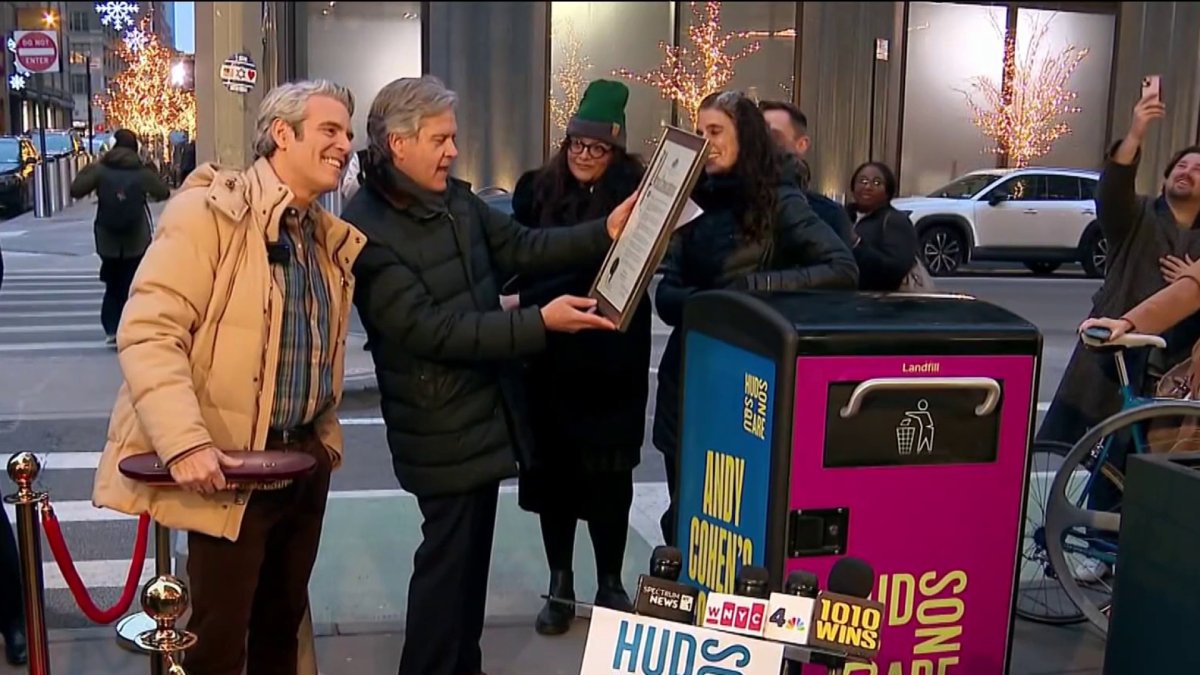 Known for his trash talk, Andy Cohen gets trash dedication in NYC – NBC ...