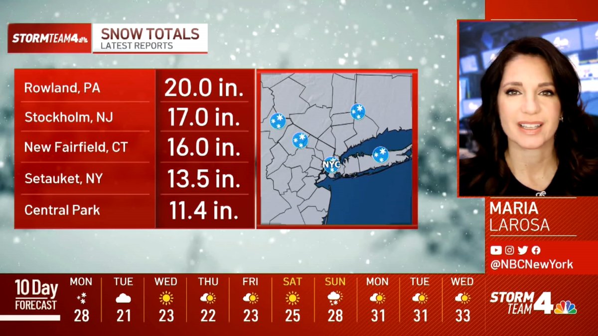 Latest Forecast From Storm Team 4 – NBC New York