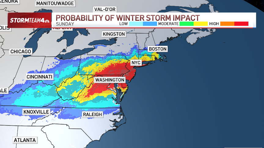 How much snow will NYC get? See first forecast map ahead of storm – NBC ...