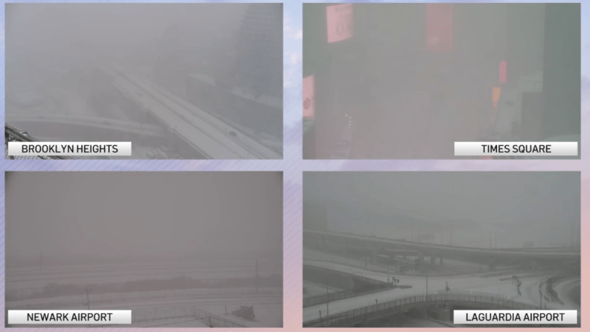 Watch live snow cams as winter storm hits NYC area – NBC New York