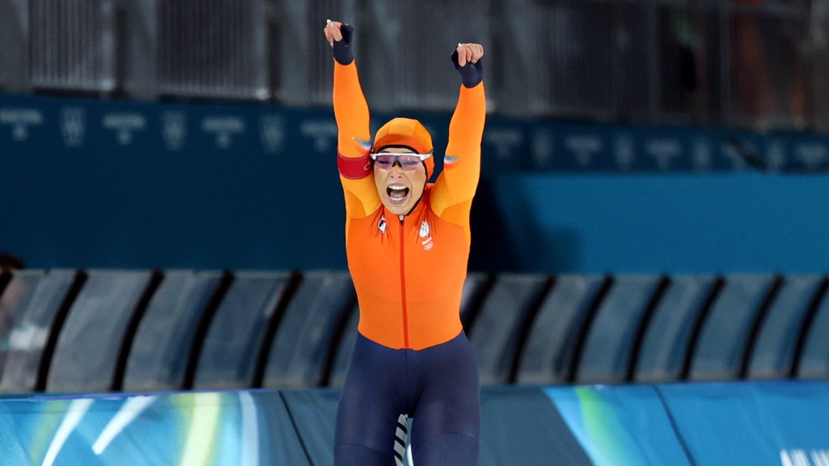 Jutta Leerdam wins gold with Olympic record speed skating 1000m – NBC ...
