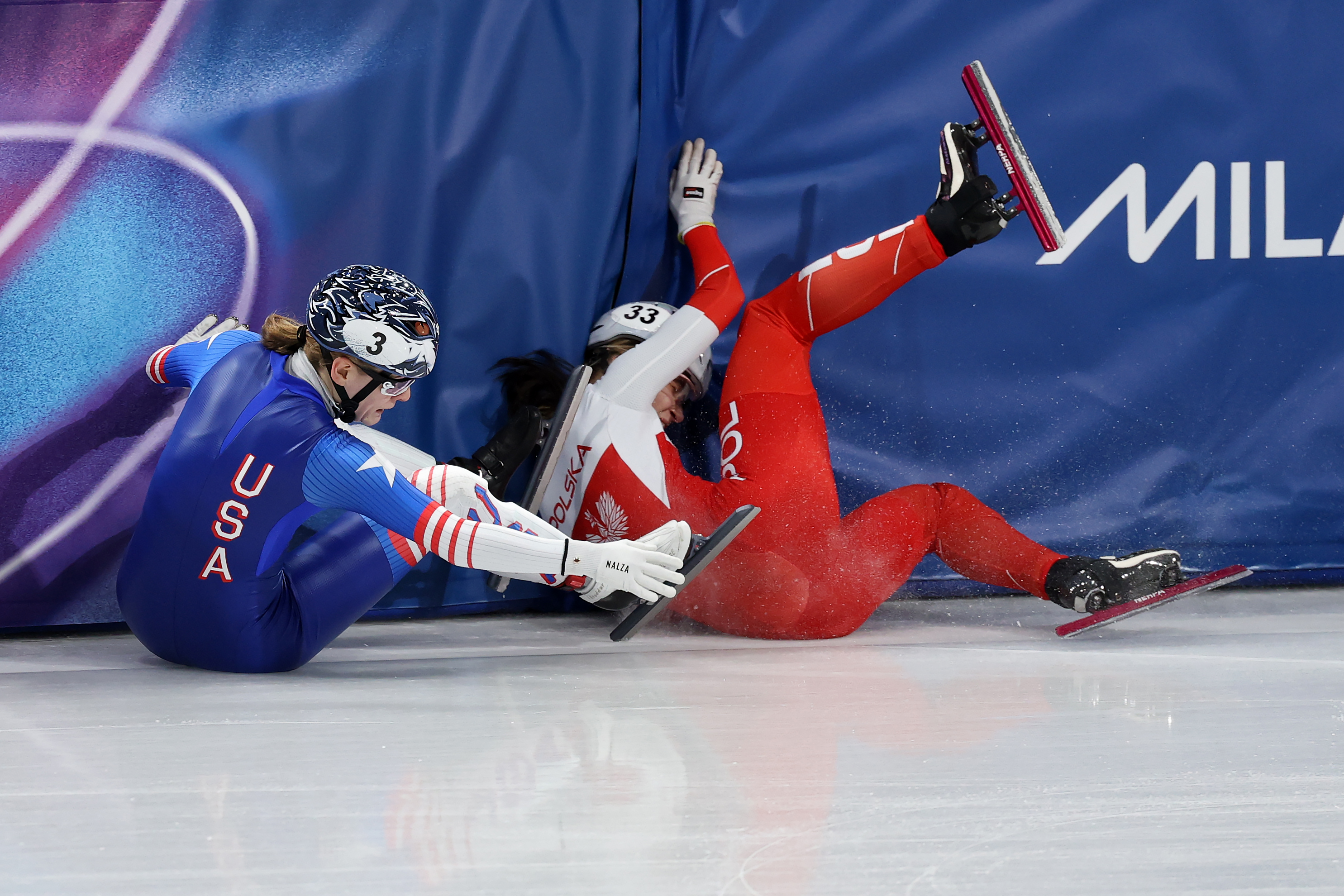 Corinne Stoddard speed skate crash in women’s 1000m – NBC New York