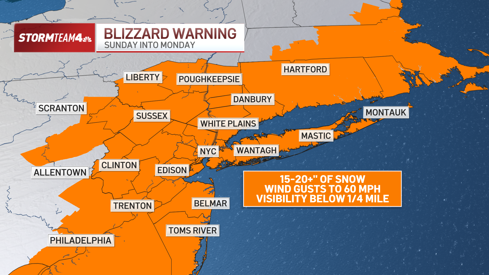 NYC blizzard: How many inches of snow today, and when it starts – NBC ...