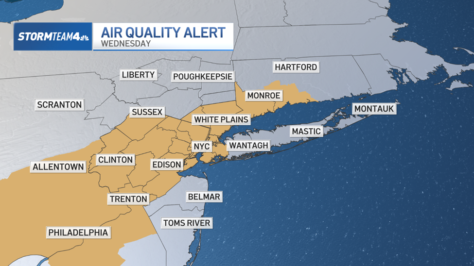 Air quality alert blankets NYC today: What to know. – NBC New York