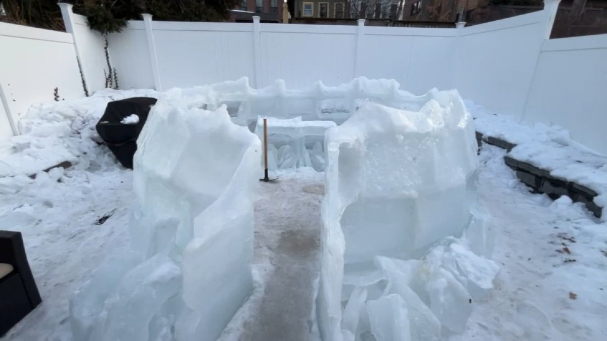 Backyard igloo goes viral in Boston before being destroyed – NBC New York