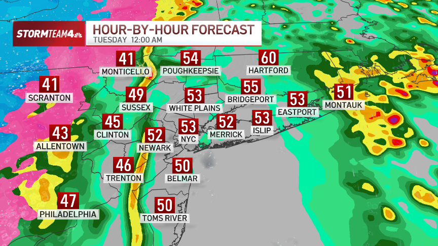 NYC weather: Hour-by-hour radar as storms hit tri-state – NBC New York
