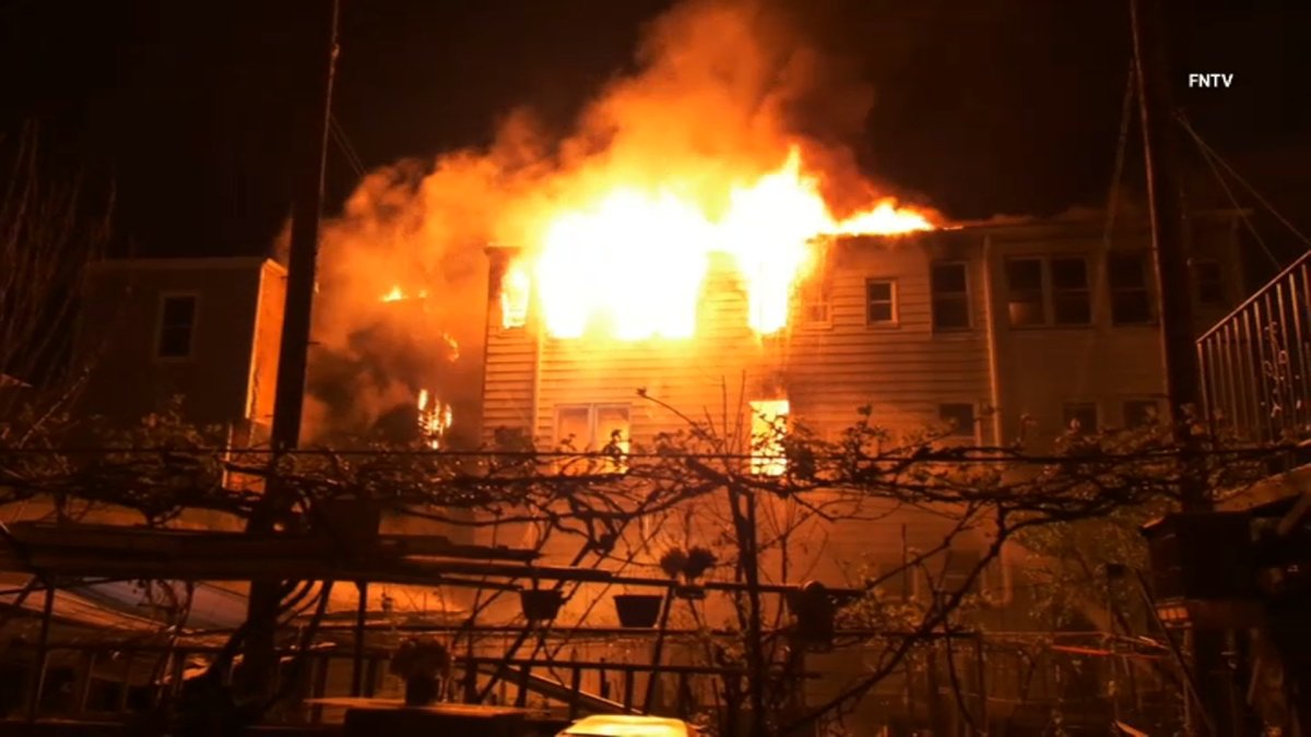Several firefighters injured battling massive Newark fire – NBC New York