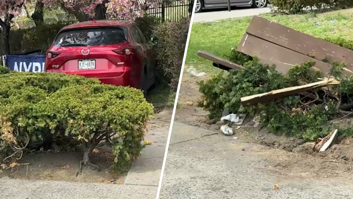 Woman killed, man hurt after car hops curb and hits bench in Bronx ...