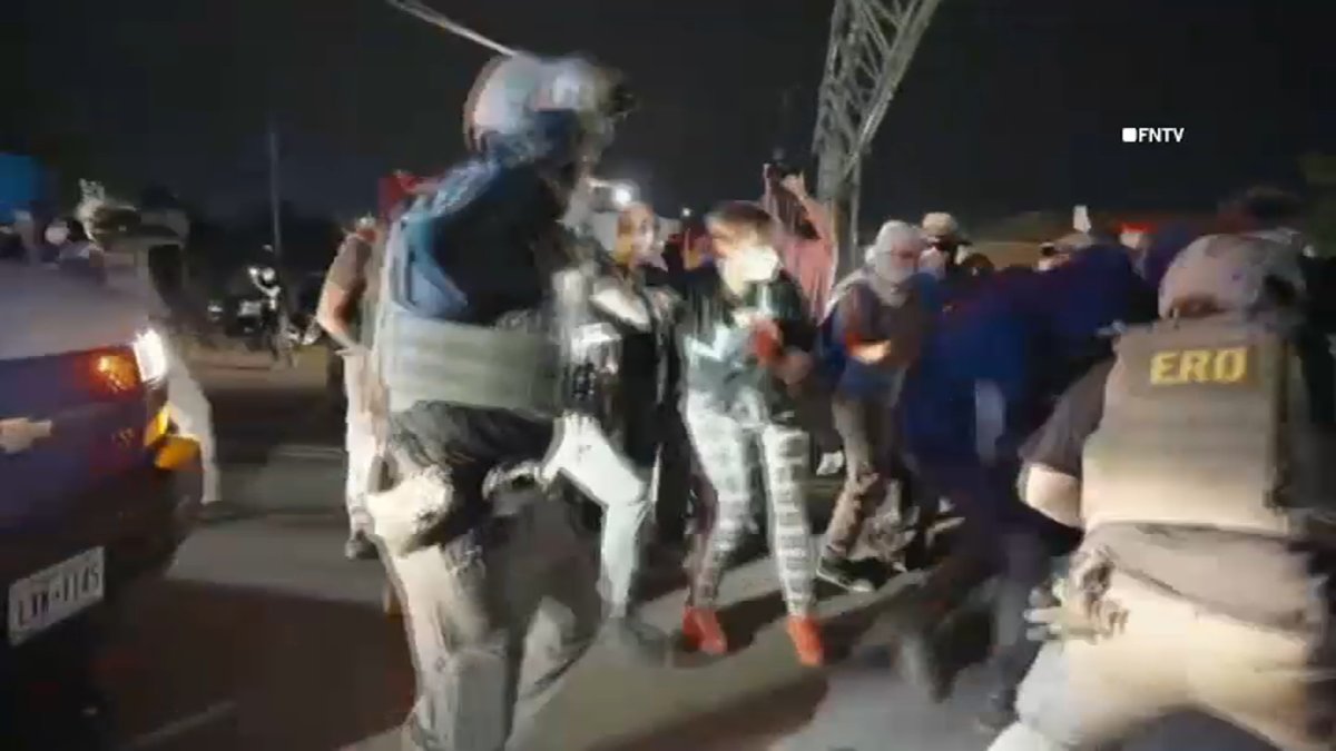 Unrest between protesters, ICE continues outside Delaney Hall – NBC New ...