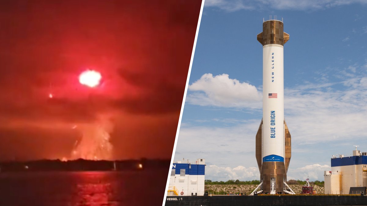 Blue Origin rocket explodes during engine-firing test – NBC New York